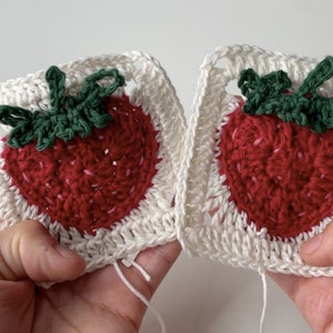 STRAWBERRY GRANNY SQUARE Crochet Pattern | Beginner Friendly Pdf in ...