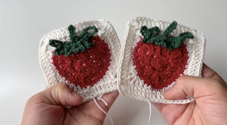 STRAWBERRY GRANNY SQUARE Crochet Pattern | Beginner Friendly Pdf in ...