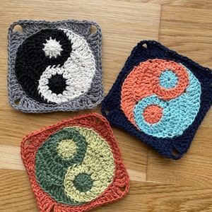 YIN YANG GRANNY Square Pattern | Beginner Friendly Step-by-step Guide ...