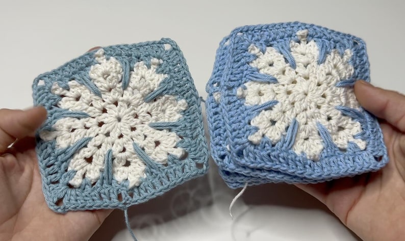 SNOWFLAKE GRANNY SQUARE | Beginner Friendly Pdf Pattern - Etsy