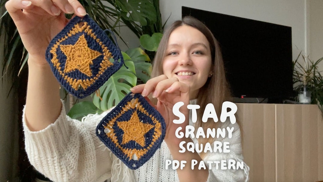 STAR GRANNY SQUARE | Pdf Pattern in English - Etsy