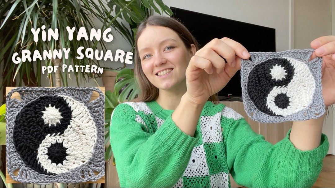 YIN YANG GRANNY Square Pattern | Beginner Friendly Step-by-step Guide ...