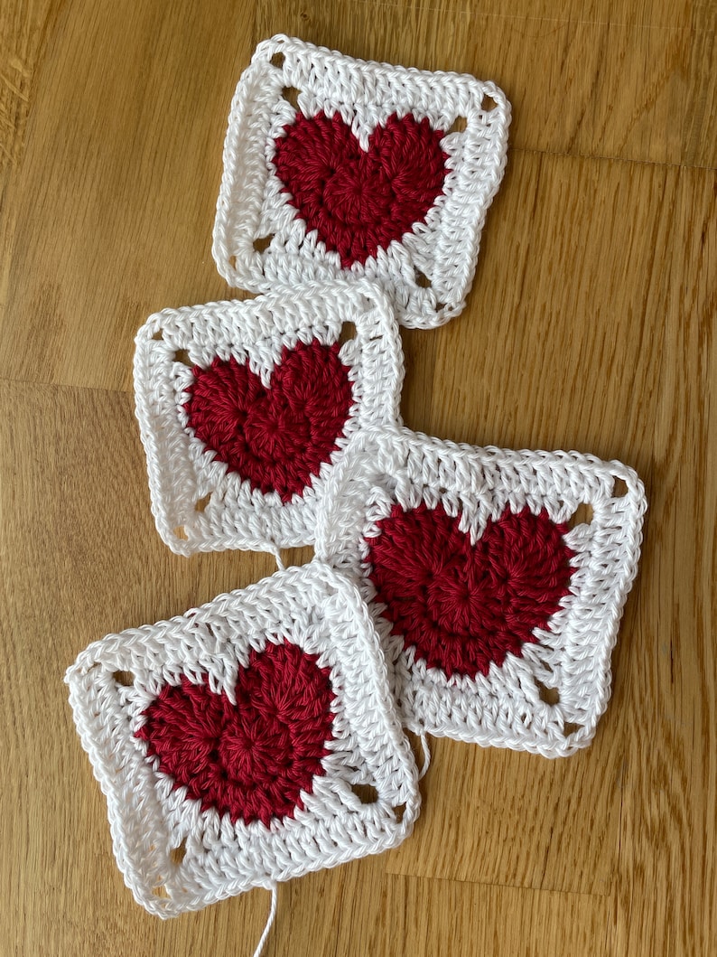 Heart Crochet Granny Square Easy & Beginner-friendly Pdf - Etsy