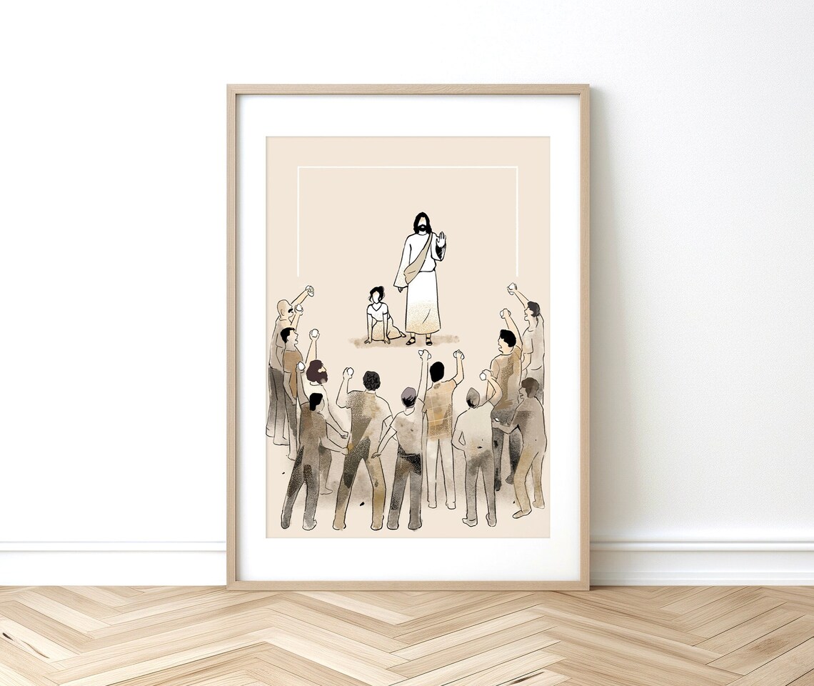 Cast the First Stone Digital Download, Bible Parables, Jesus Saves, He ...