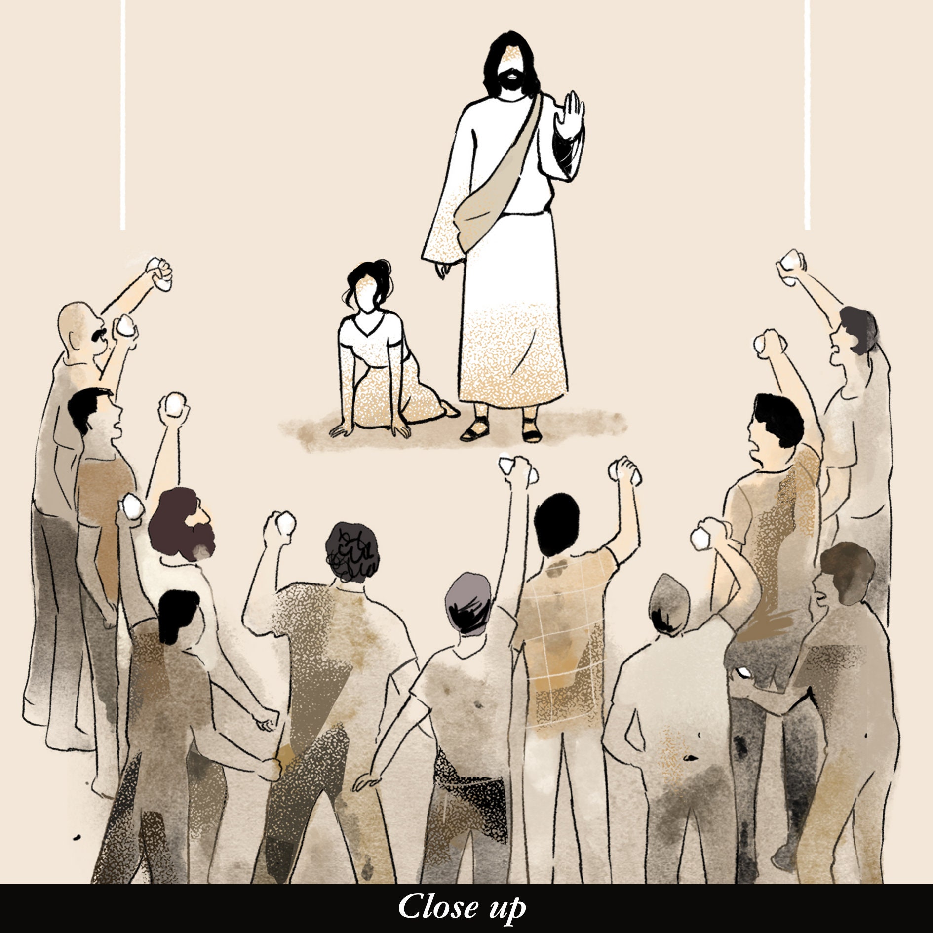 Cast the First Stone Digital Download, Bible Parables, Jesus Saves, He ...