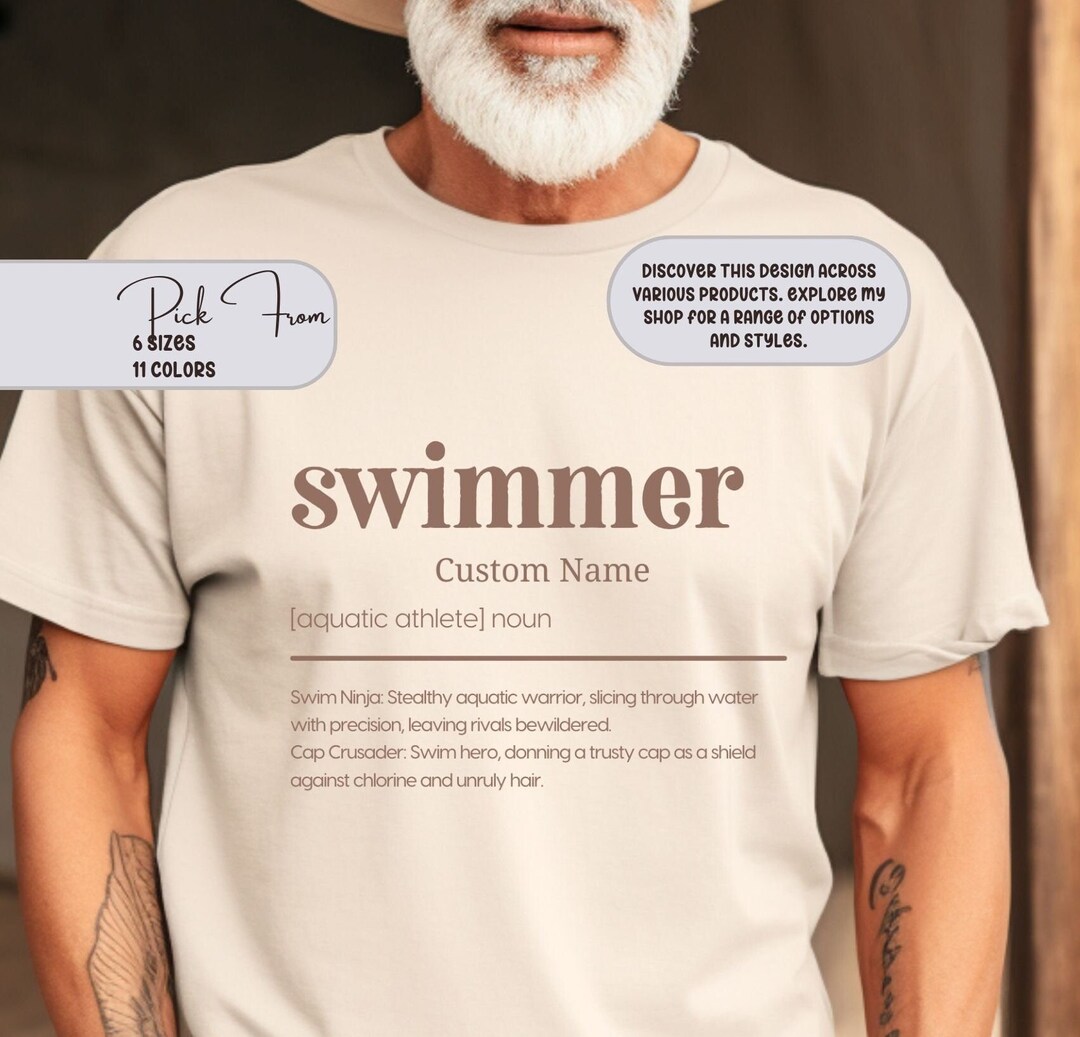 Custom Swimmer Definition Shirt, Definition Shirt, Competitive Swimmer ...