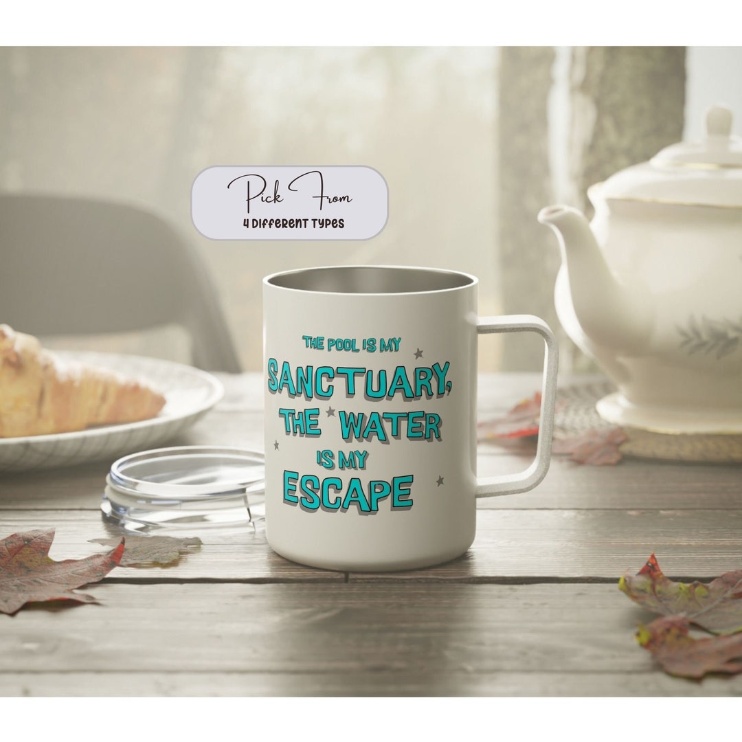 The Pool is My Insulated Coffee Mug, Inspirational Swimmer, Competitive ...