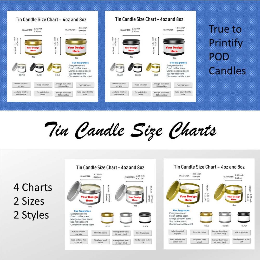 Tin Candle Size Chart 8oz 4oz Candle Size Charts Tin Candle Size Chart ...