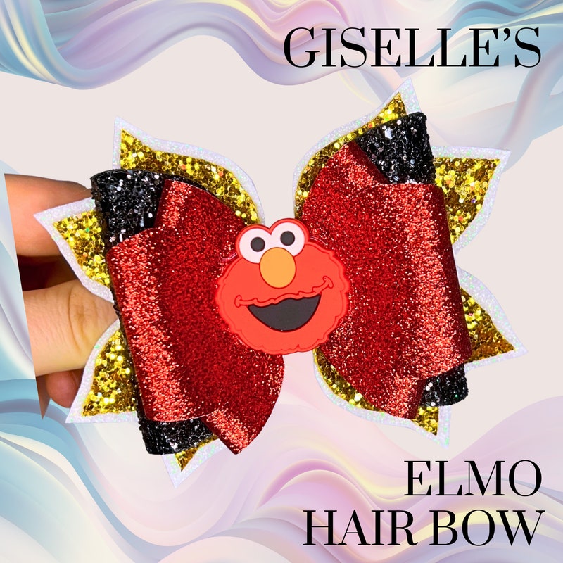 Elmo Hair Bow - Etsy