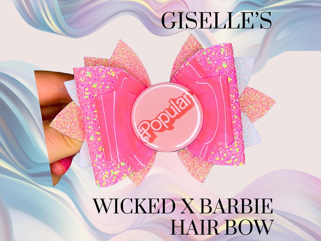 Wicked Hair Bow, Glinda Hair Clip, Glitter Barbie Bow, Arianna Grande ...