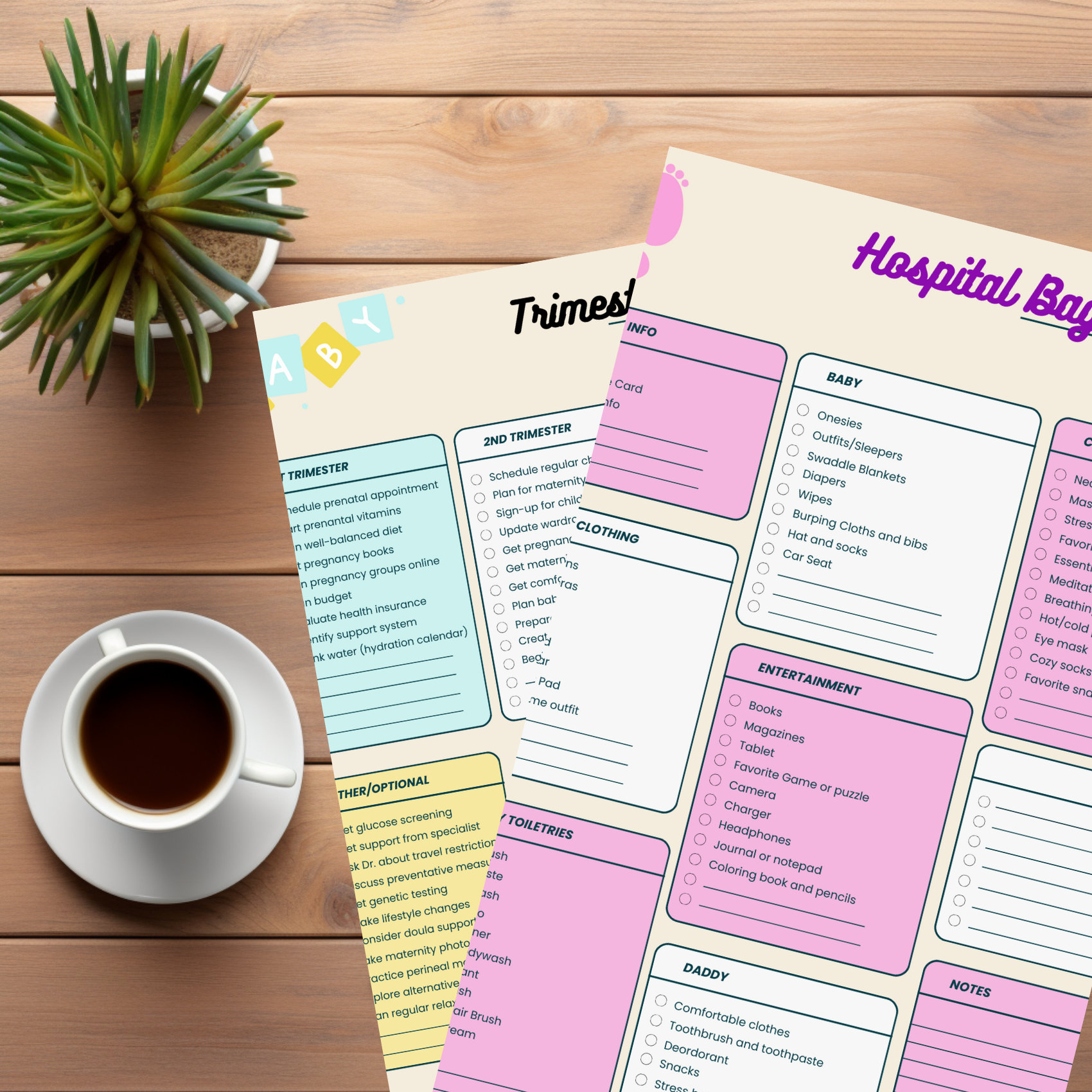 Baby Essentials Checklist Printable Hospital Bag Checklist - Etsy