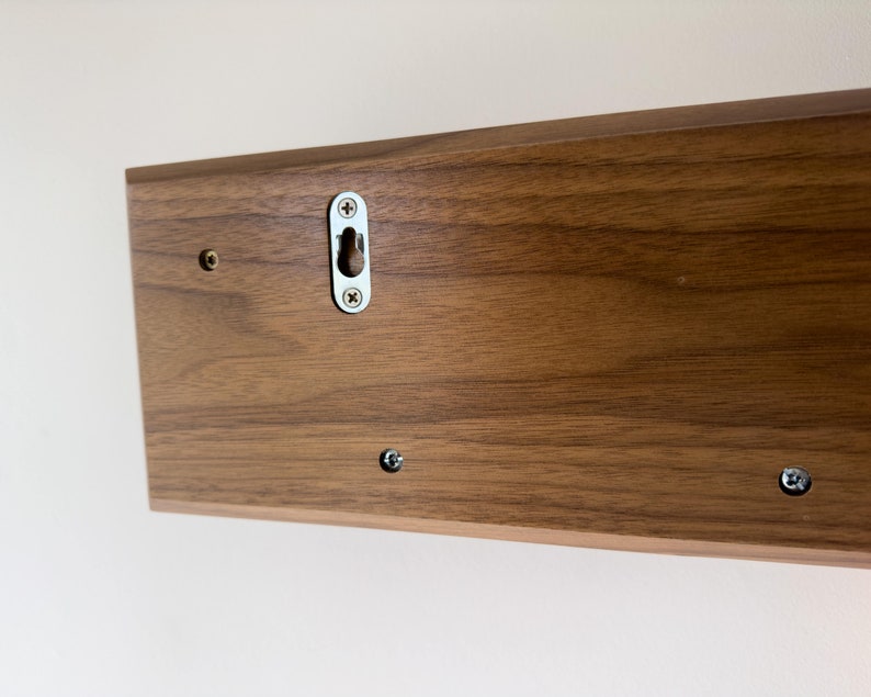 Walnut Wall Shelf Modern Home Decor Mounting Coat Rack Housewarming ...