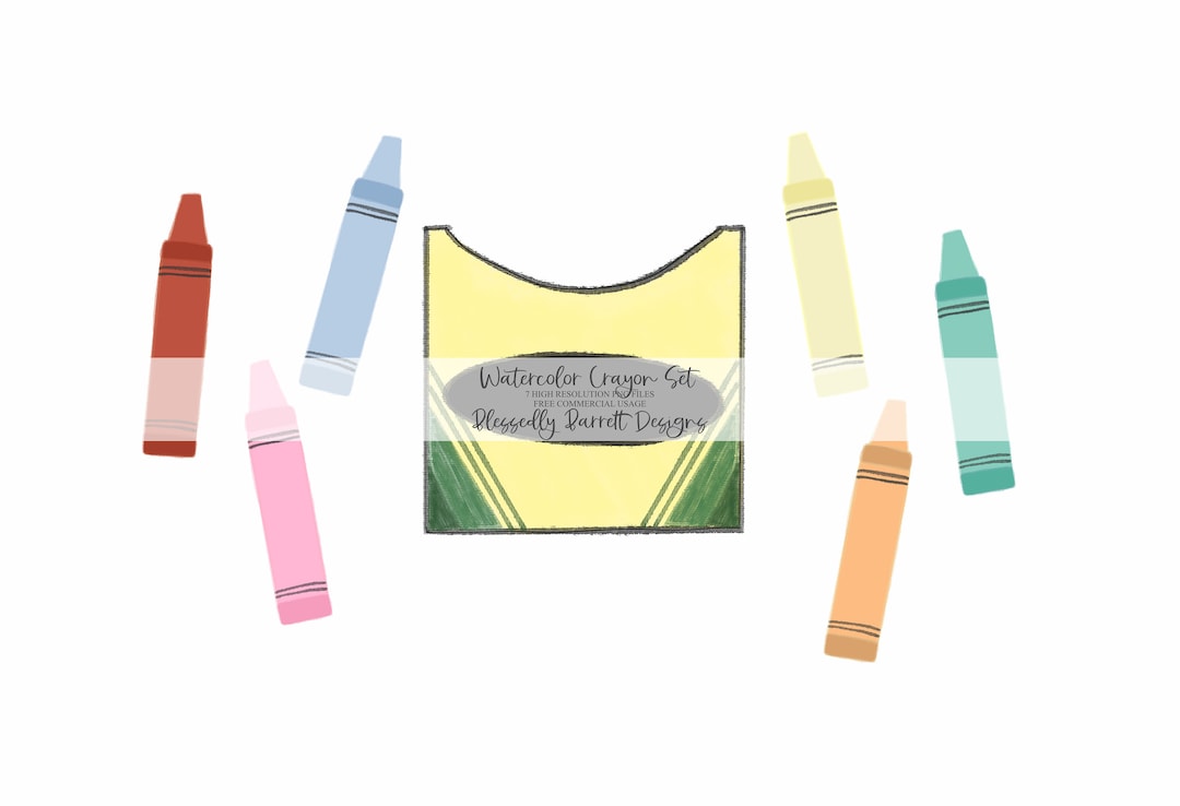 Watercolor Colors Crayon Clipart | Teacher Clipart | Crayola | Teacher ...