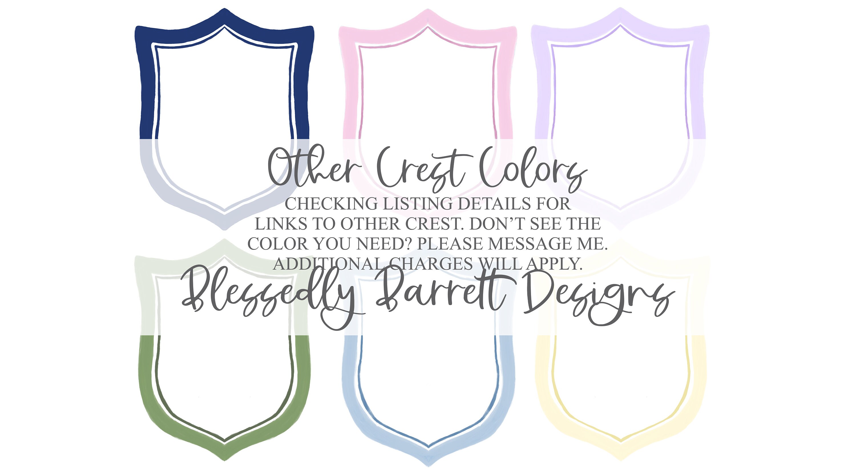Baby Blue Crest Clipart Chalky Blue Monogram Crest Wreath Watercolor ...