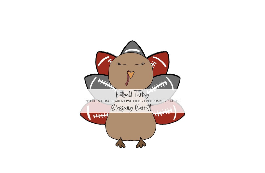 Crimson Football Turkey Clipart | Alabama Clipart | Thanksgiving Shirt ...