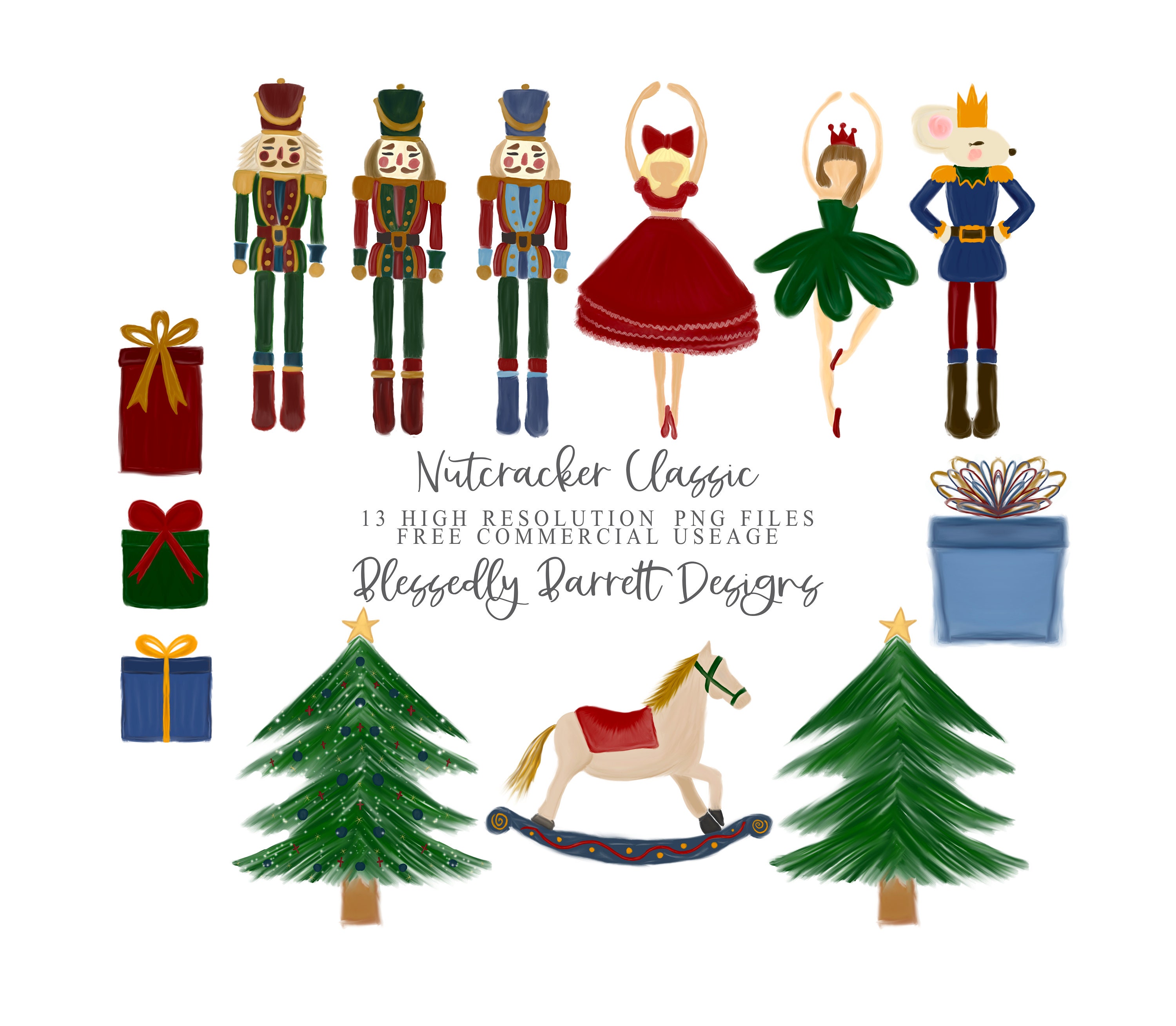 Commercial Use Watercolor Nutcracker Clipart | Christmas Clipart ...