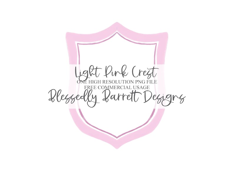 Pink Crest Clipart | Baby Girl Monogram Crest | Wreath | Watercolor ...