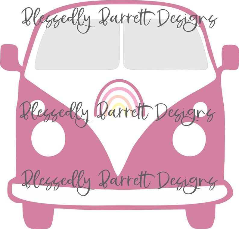 Groovy Van Clipart | Groovy Clipart | Retro | Groovy Sublimation | PINK ...