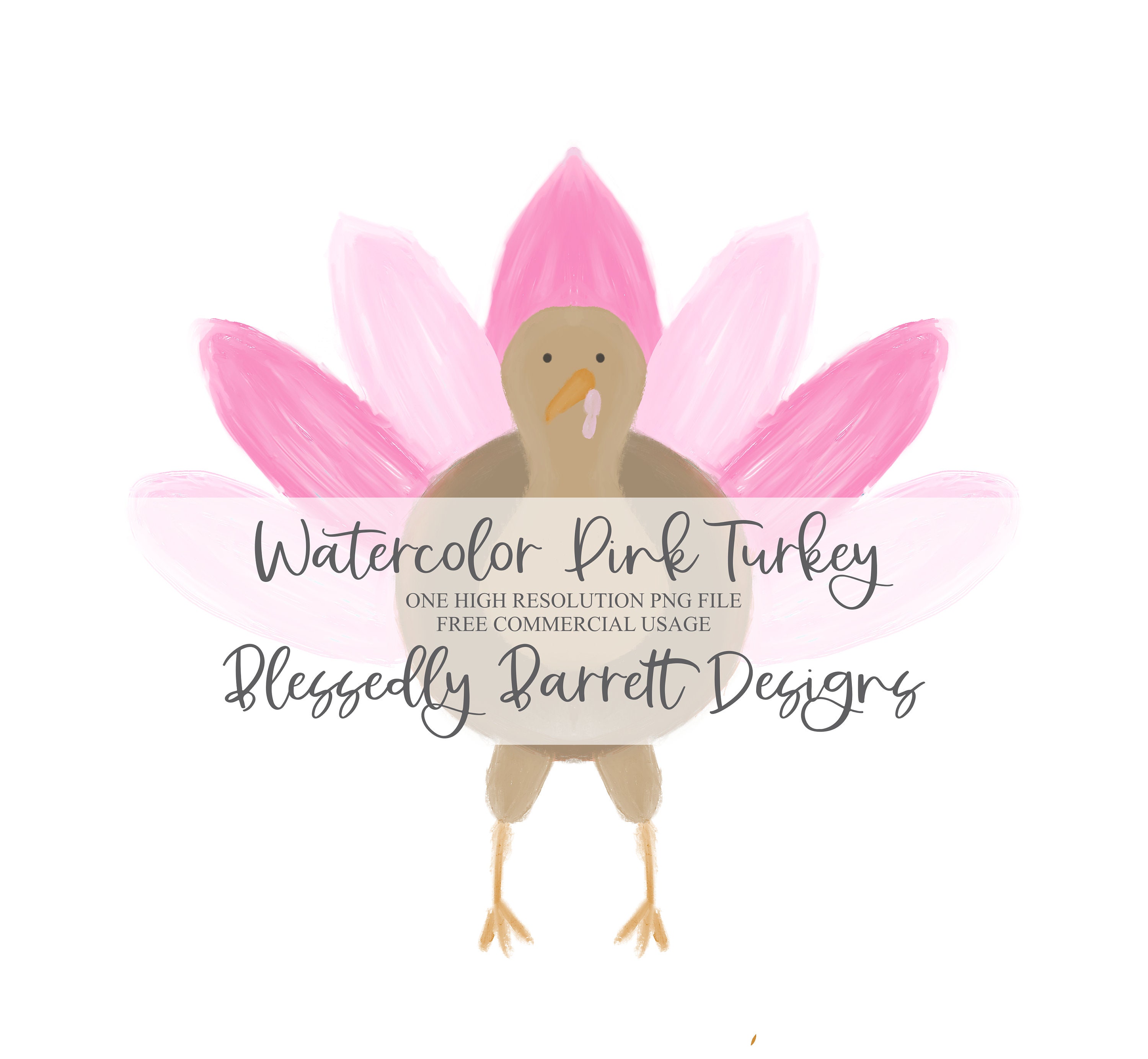 Commercial Use Watercolor Turkey Clipart | Fall Clipart | Thanksgiving ...