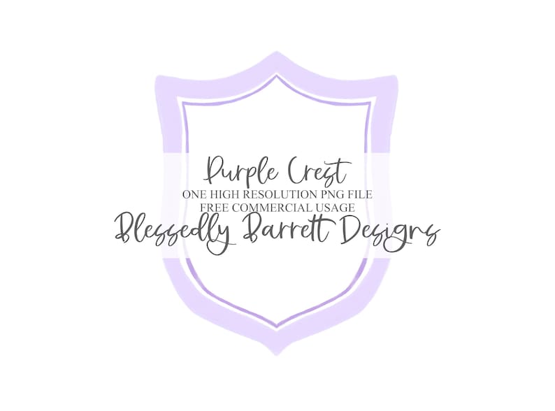 Purple Crest Clipart | Lilac Monogram Crest | Wreath | Watercolor ...