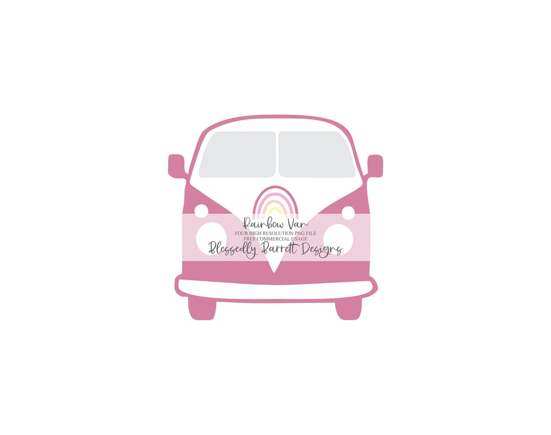 Groovy Van Clipart | Groovy Clipart | Retro | Groovy Sublimation | PINK ...
