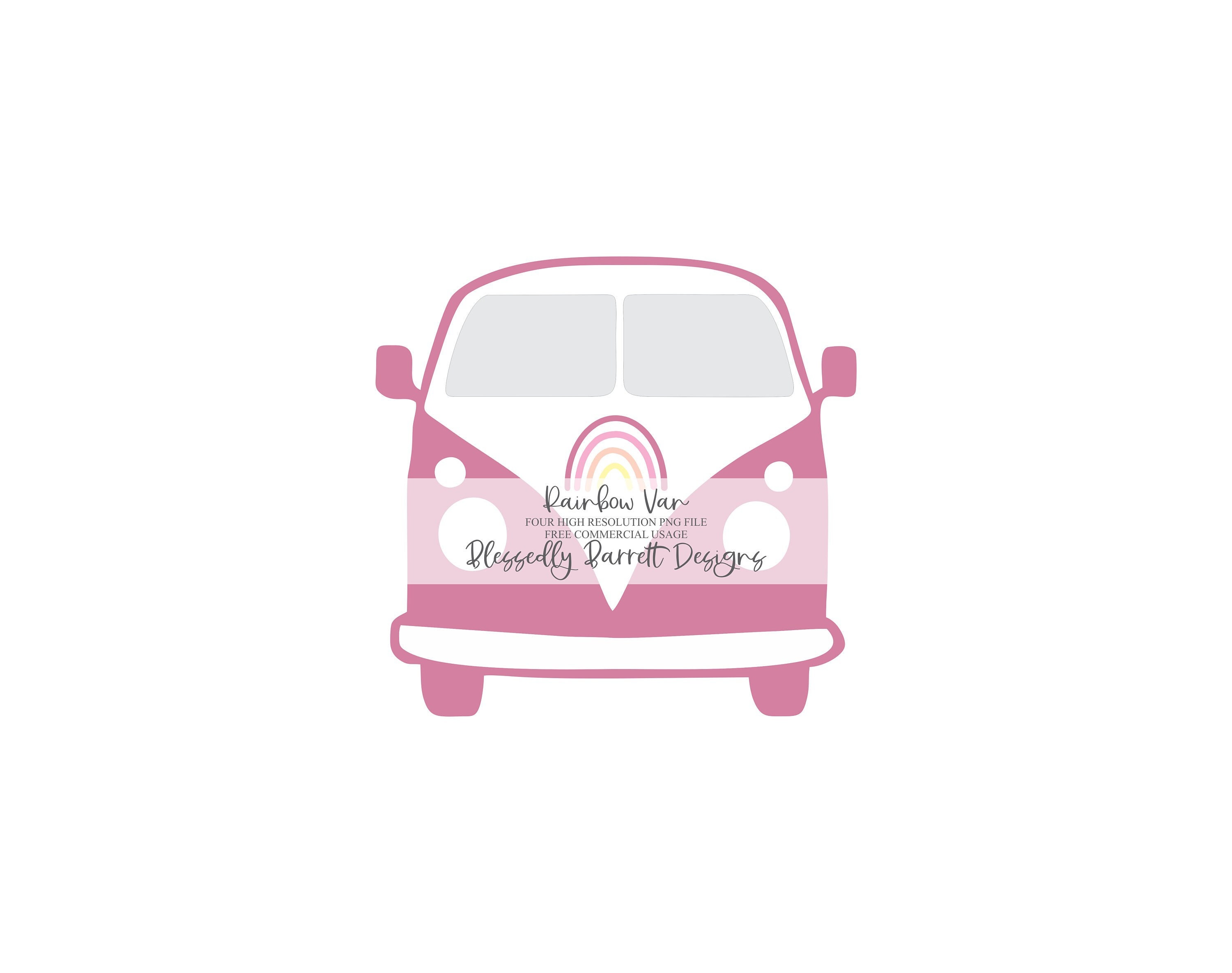 Groovy Van Clipart | Groovy Clipart | Retro | Groovy Sublimation | PINK ...