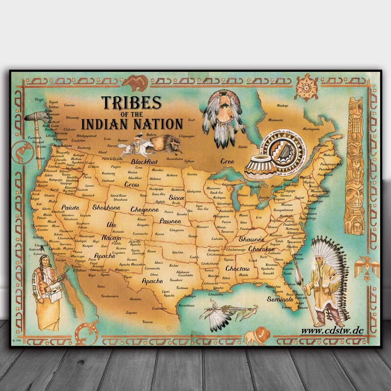 Native American Map - Etsy