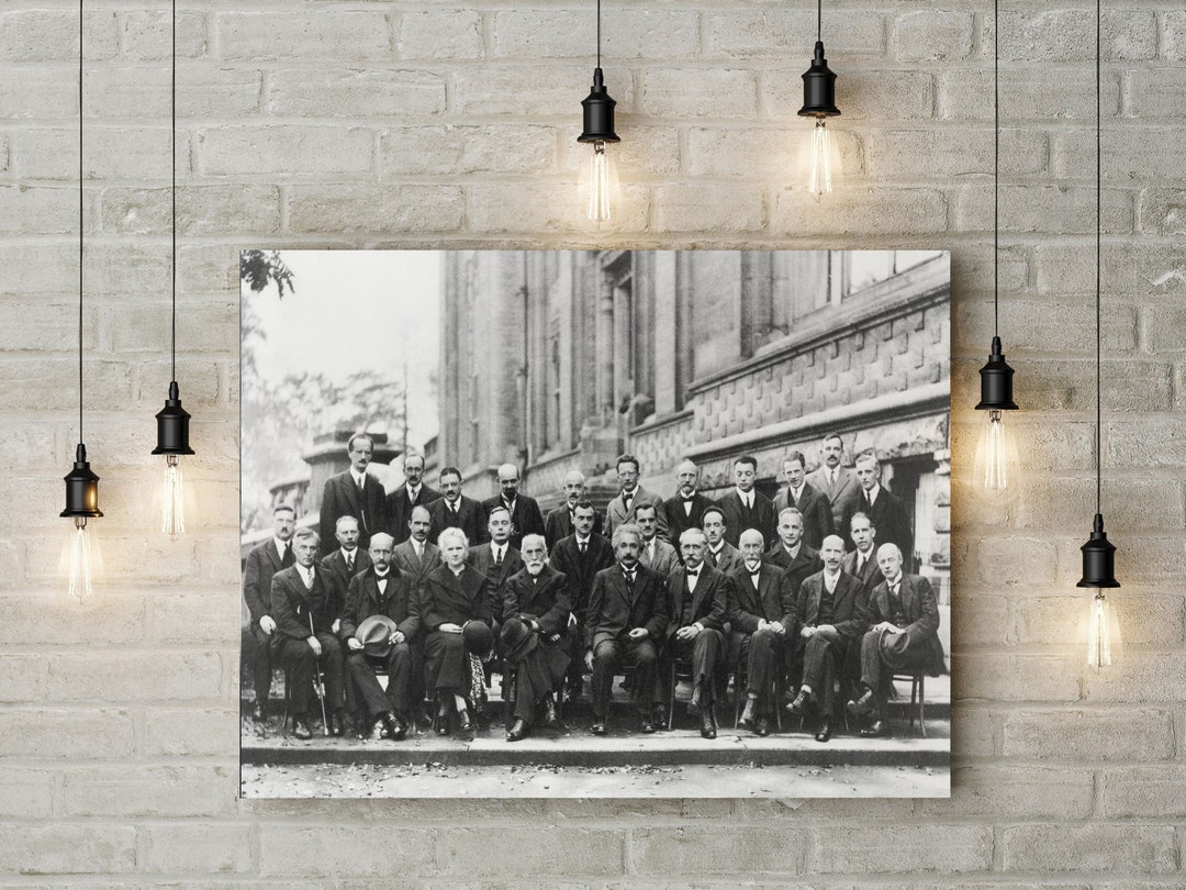 Solvay Conference 1927 Poster: Einstein, Curie, Physics Photo Print - Etsy