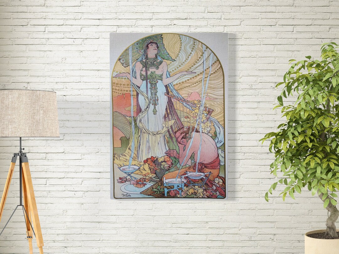 Alphonse Mucha Art Canvas Wall Art Design, Salome (1897), Salammbô by ...
