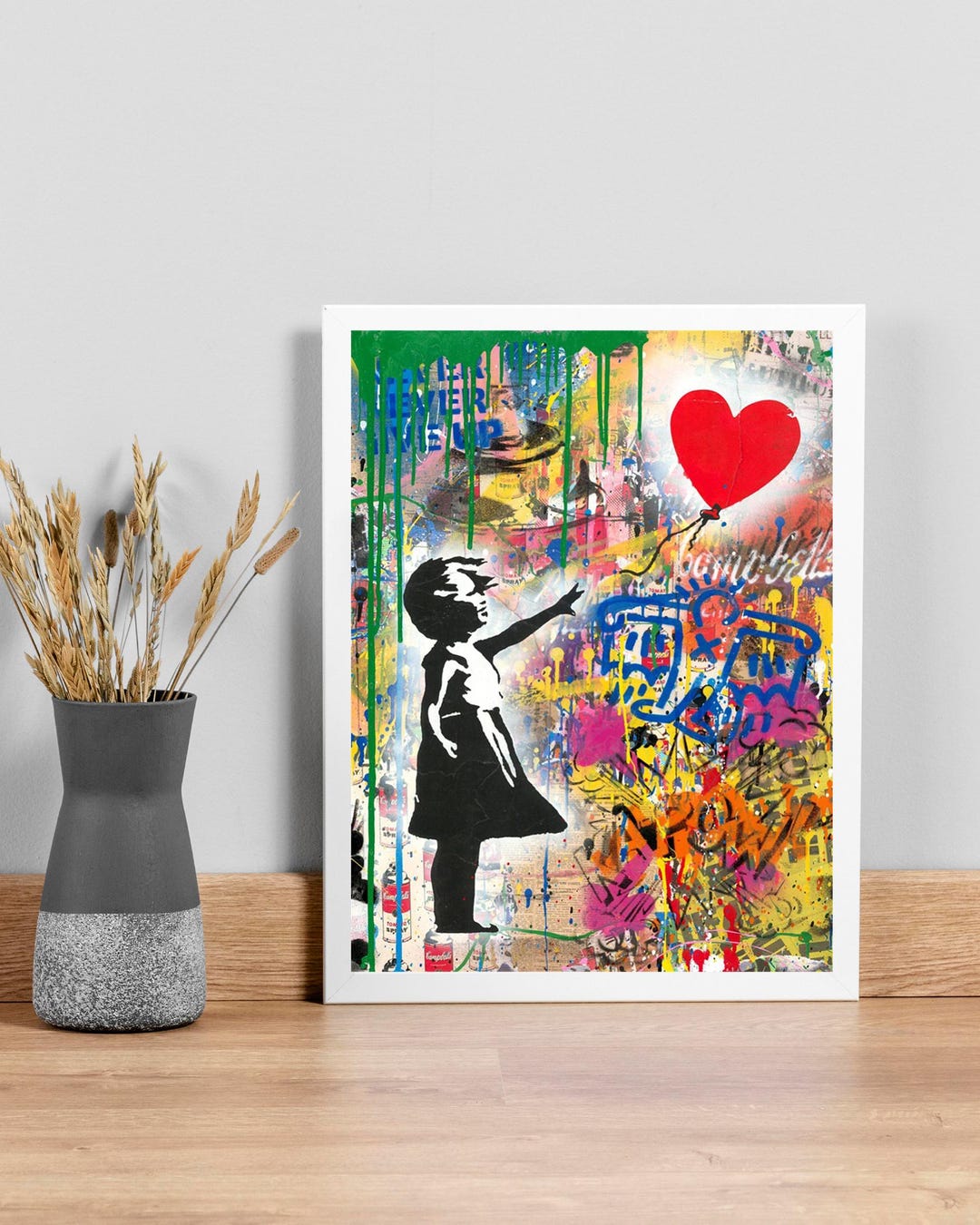 Banksy Wall Art, Baloon Girl ,graffiti Poster,mr Brainwash,street Pop ...