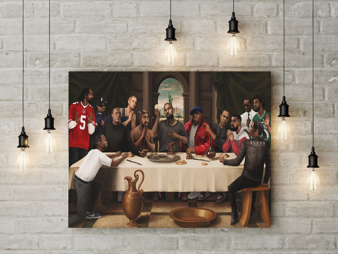 Last Supper Legendary Rappers Canvas Wall Art,hip Hop Poster,eminem ...