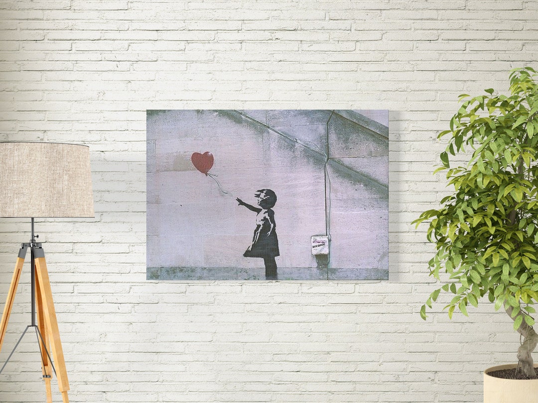 Banksy Balloon Girl, Canvas Street Art, Girl With Balloon, Banksy ...