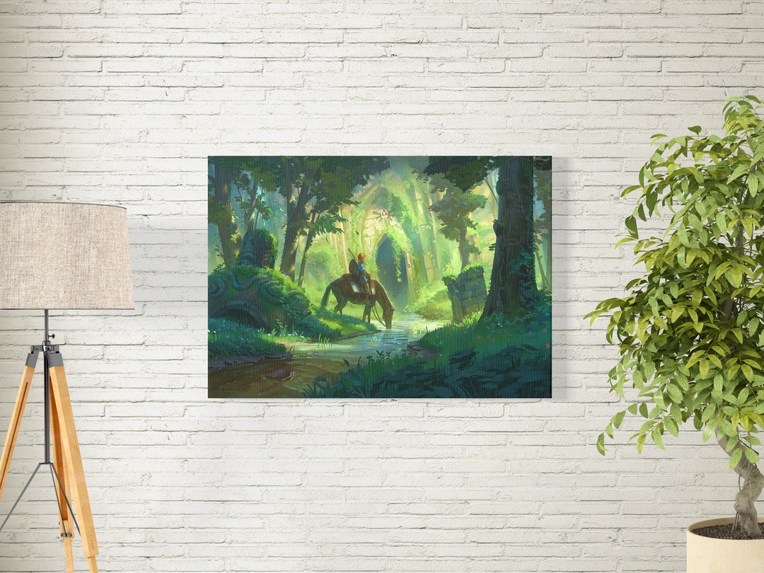 Zelda Breath of the Wild Poster Canvas Gift, Village Hyrule Jungle ...