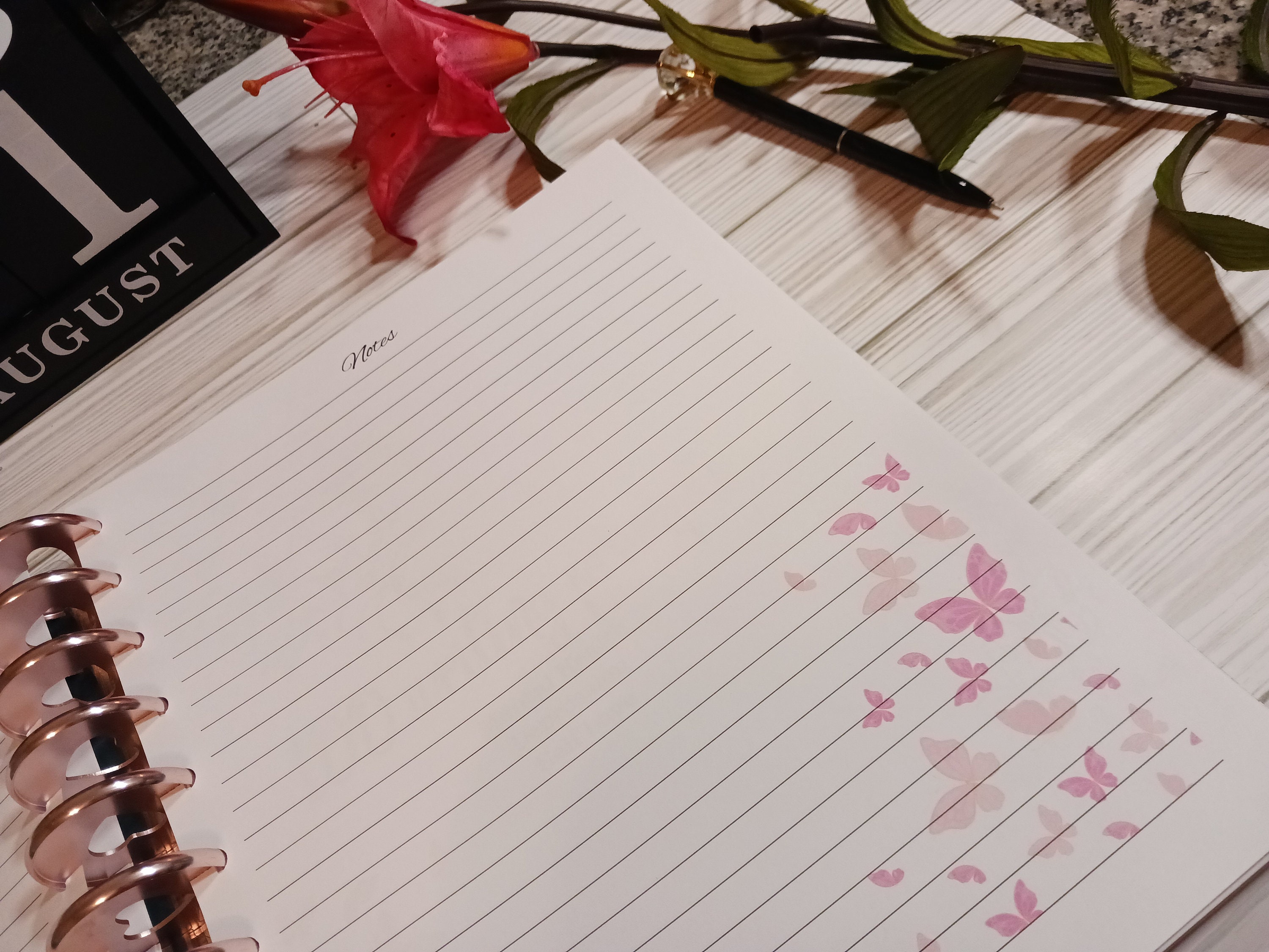 Butterfly Note Pages 4 Pages Instant Download Journal Pages, Note ...