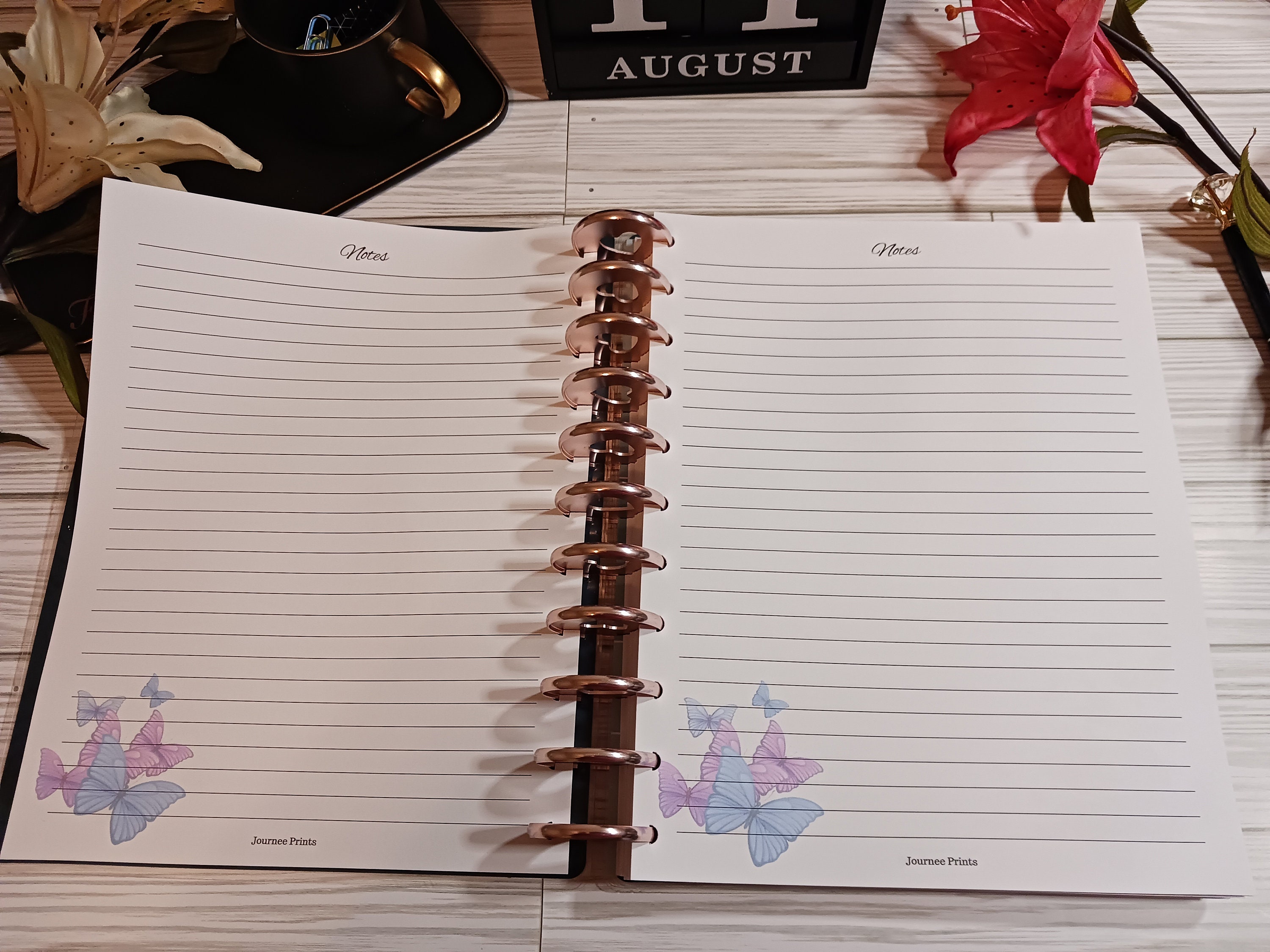 Butterfly Note Pages 4 Pages Instant Download Journal Pages, Note ...