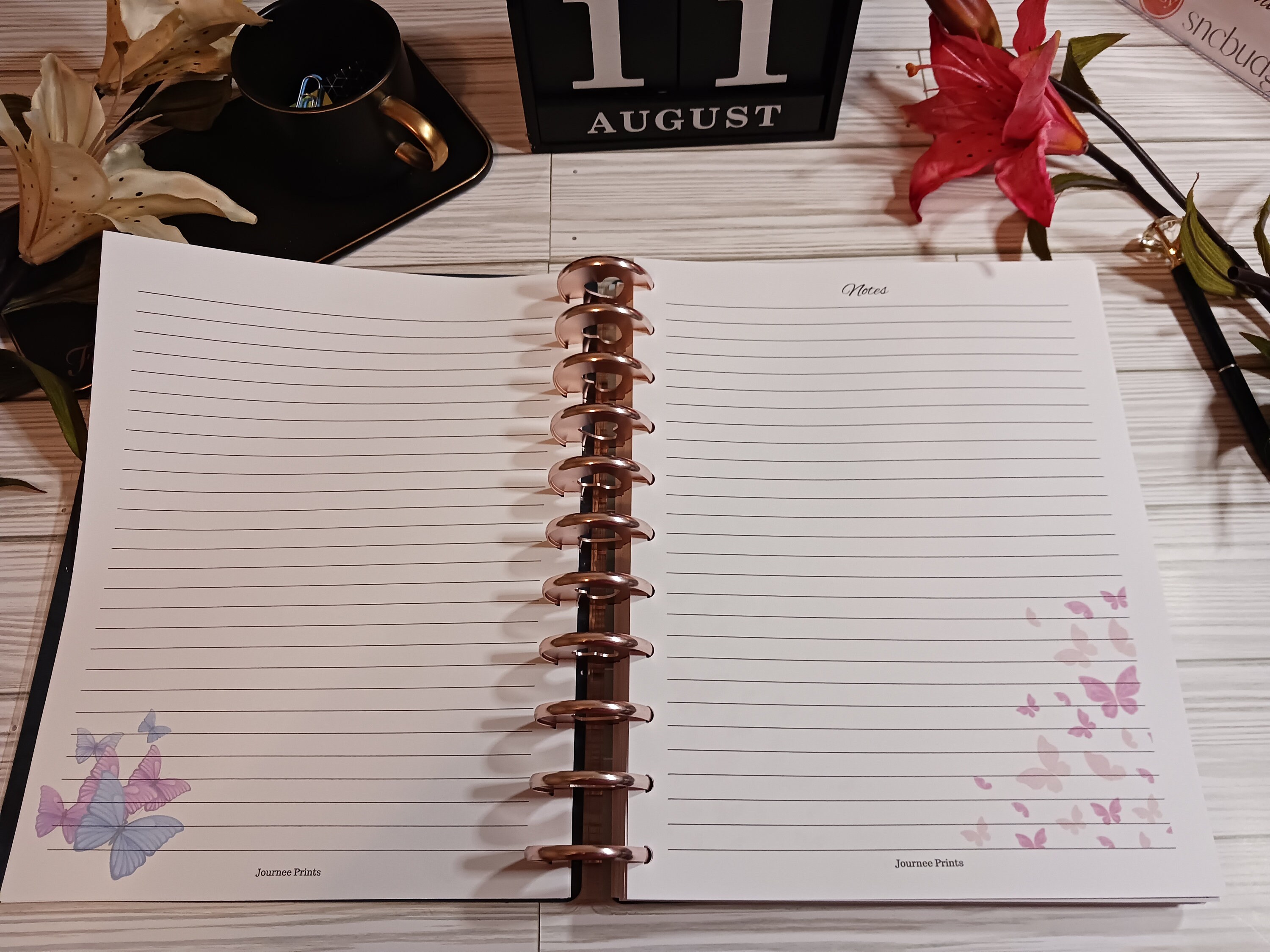 Butterfly Note Pages 4 Pages Instant Download Journal Pages, Note ...