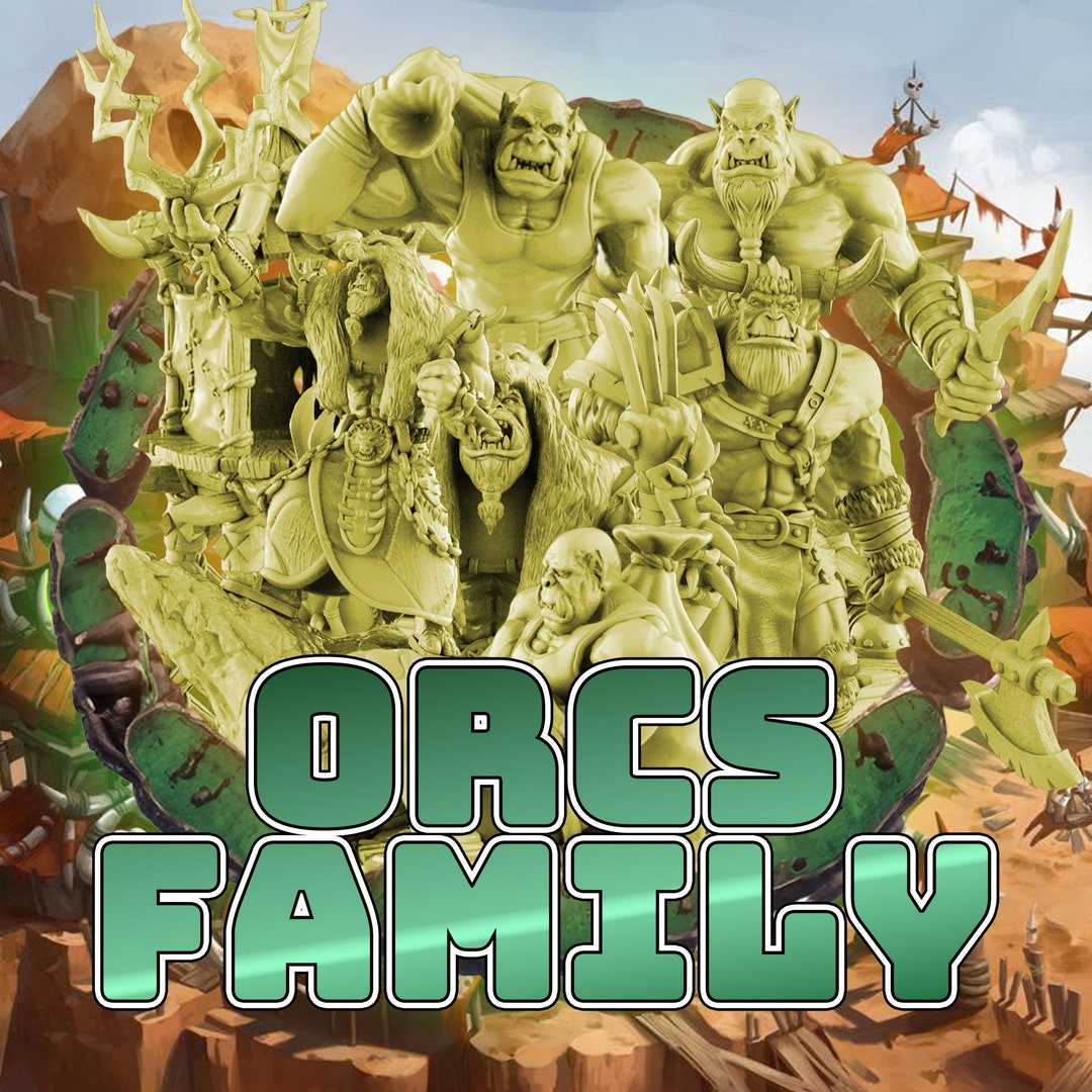 Orcs Family STL Pack Orcs STL Pack Orc Figures for 3D - Etsy