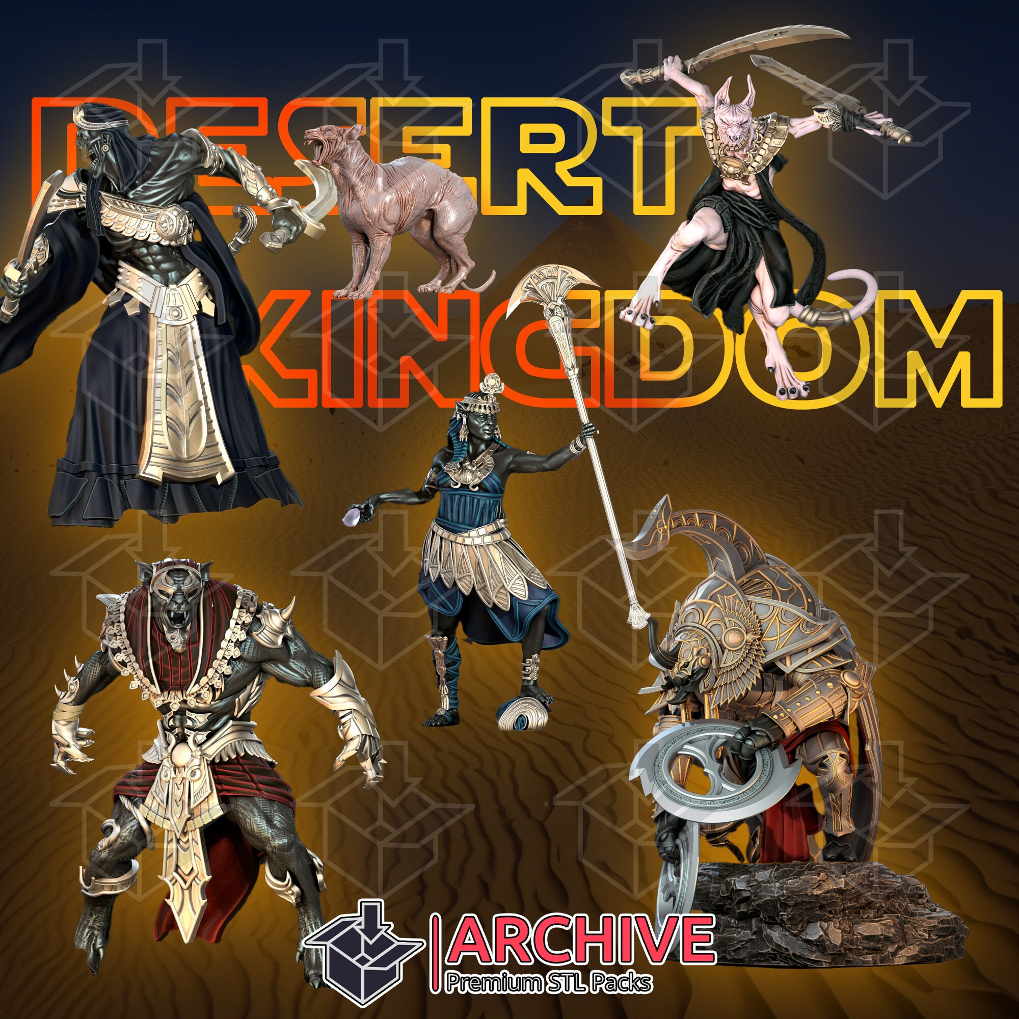 Desert Kingdom STL Pack 3D Printing Desert Kingdom Figure - Etsy