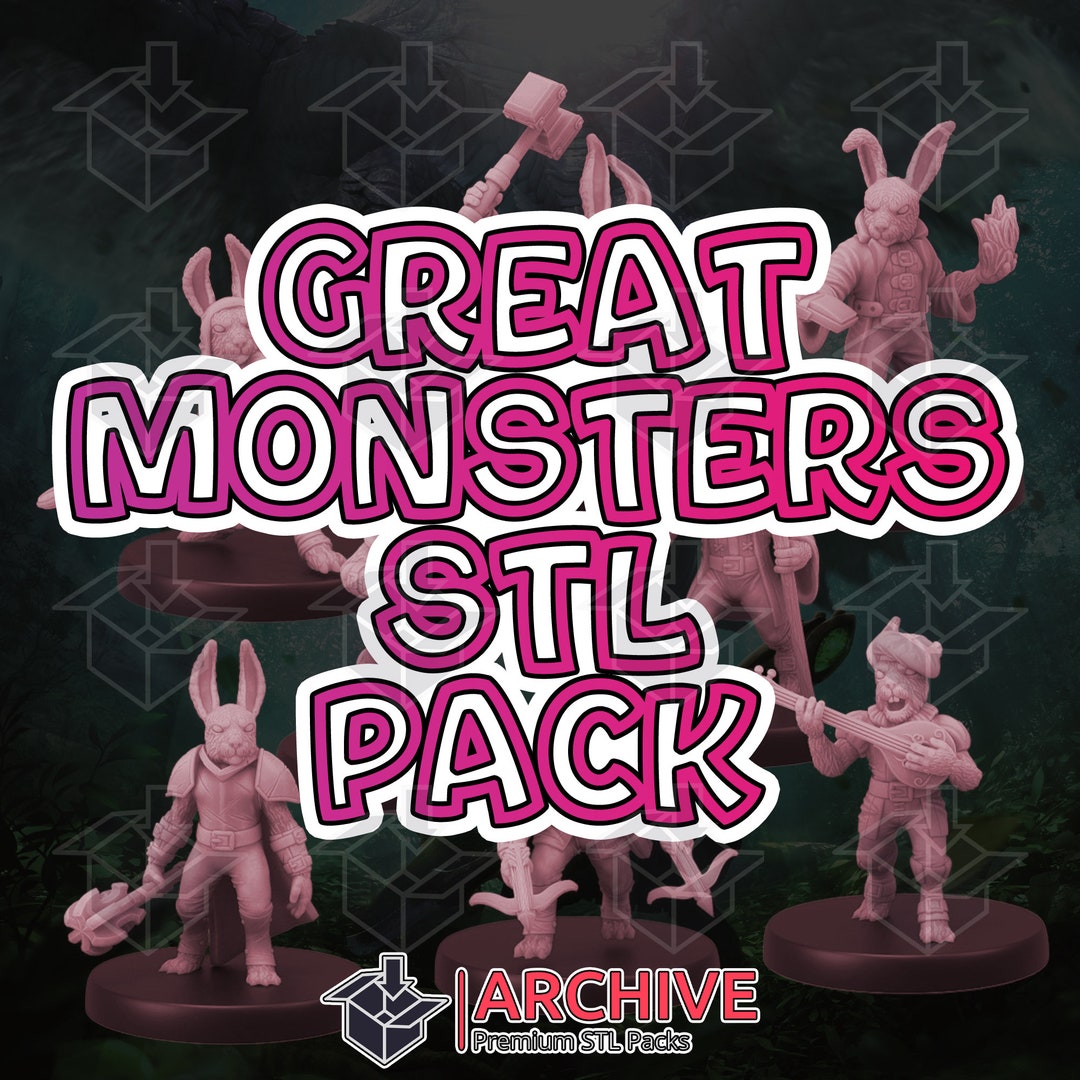 Great Monsters STL Pack Horror Figures STL Pack Dungeons - Etsy