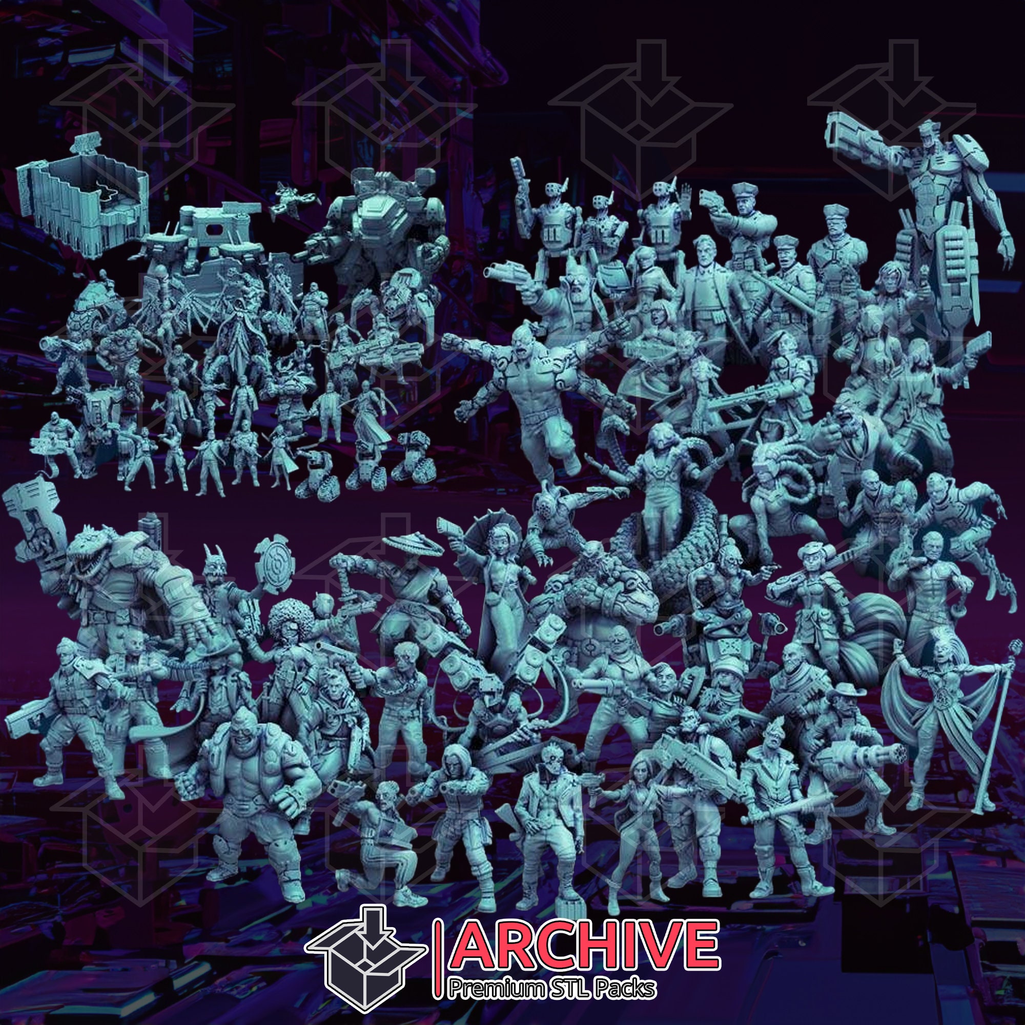 Cyberpunk Pack Cyberpunk Figures & Models Cyberpunk STL - Etsy Australia