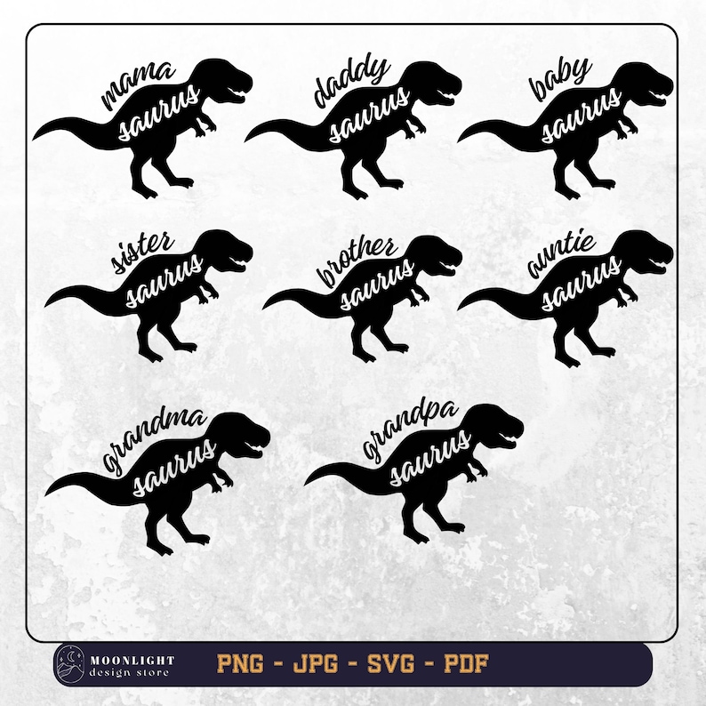 Family Saurus Bundle Svg Png, Dinosaur Family Svg Png, Mama Saurus Svg ...