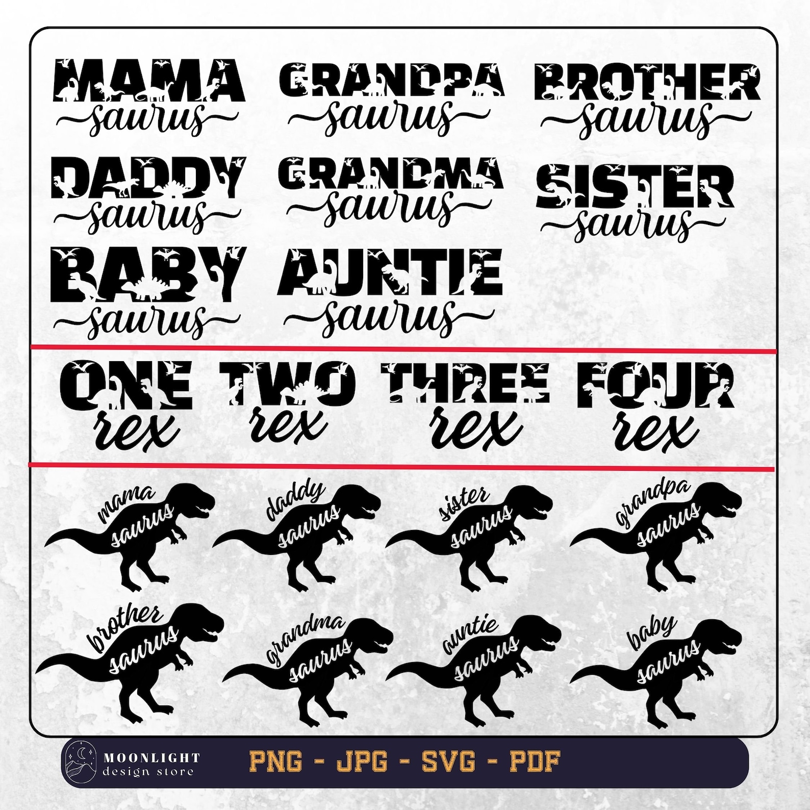 Family Saurus Bundle Svg Png, Dinosaur Family Svg Png, Mama Saurus Svg ...