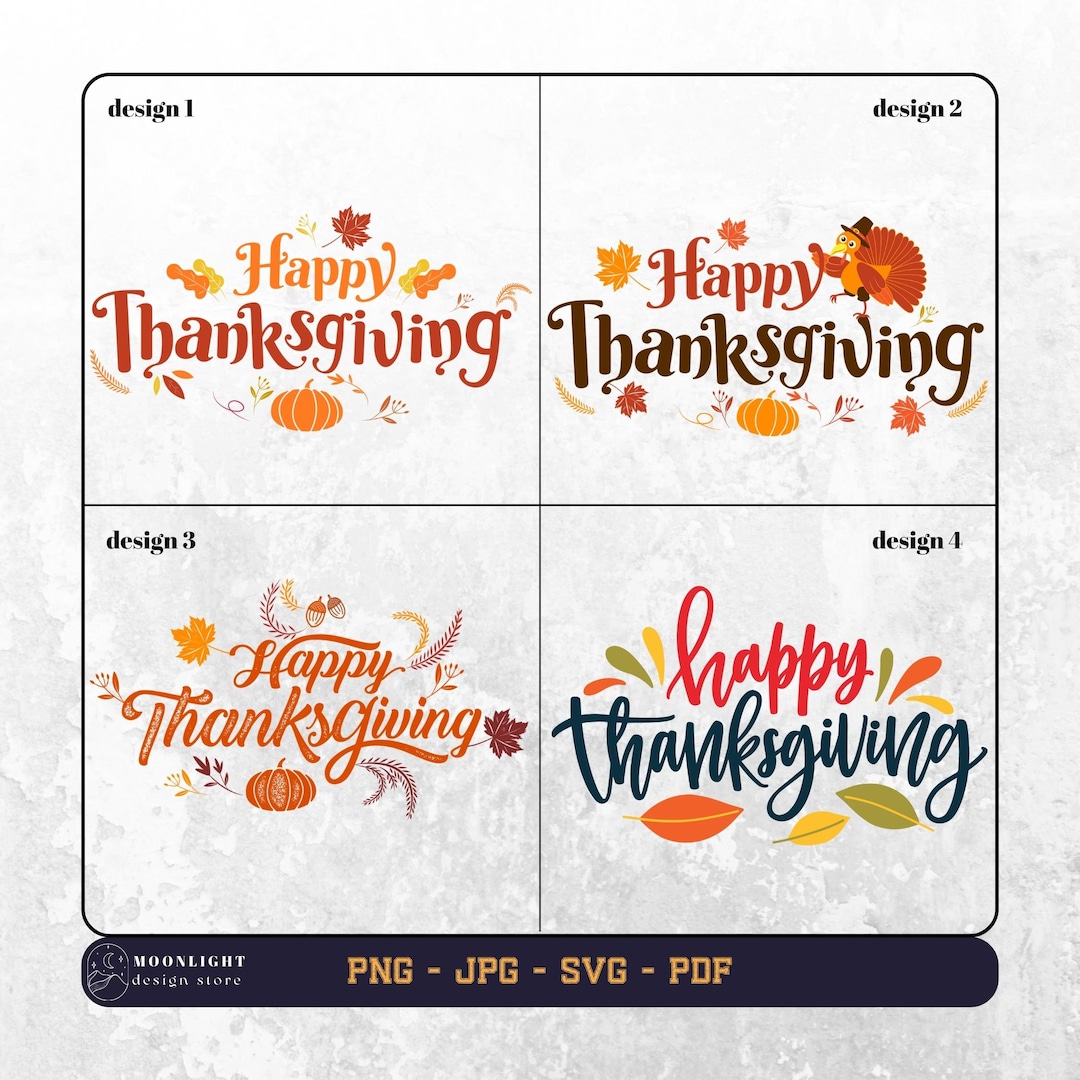 Happy Thanksgiving Svg, Happy Thanksgiving Png, Thanksgiving Png ...