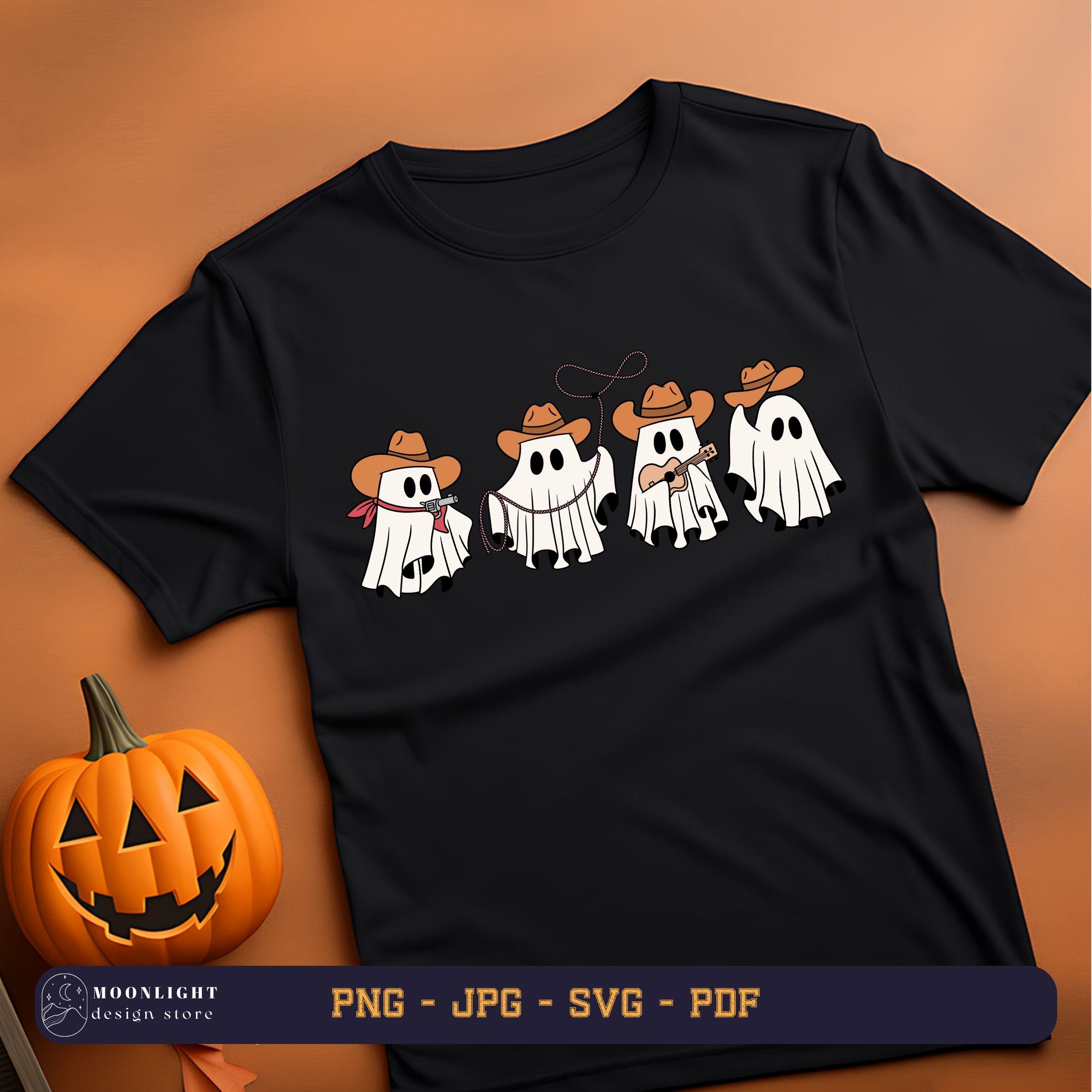 Cowboy Ghosts Png, Cowboy Ghosts Svg, Western Cute Ghost Svg Png ...