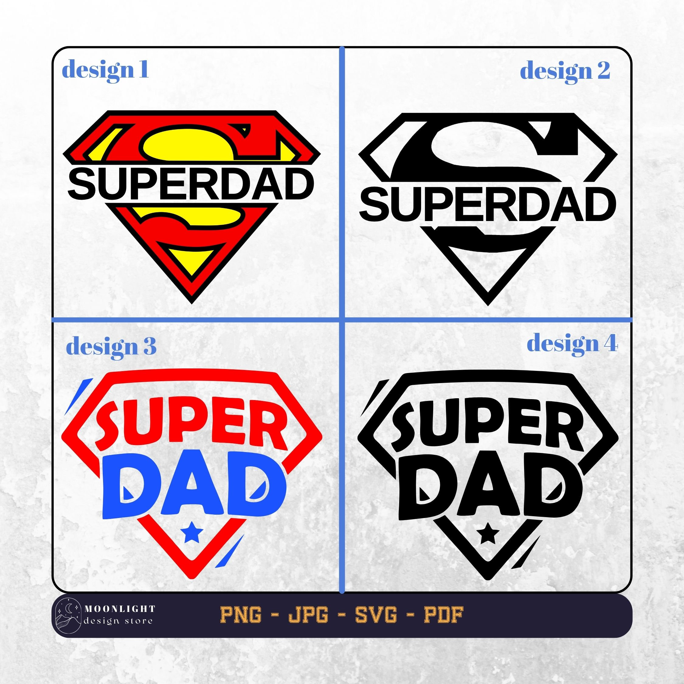 Super Dad Svg, Super Dad Png, Super Dad Split Name Frame Svg, Dada Svg Png, Father's Day Svg ...