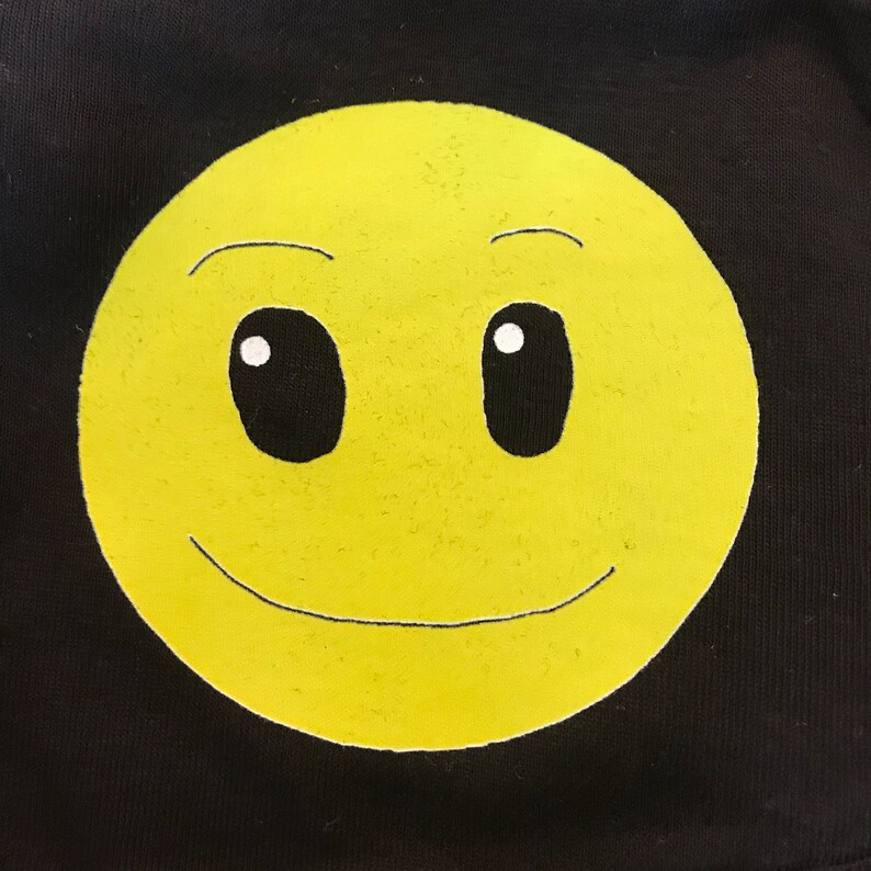 Hand-drawn Smiley Face Mask - Etsy