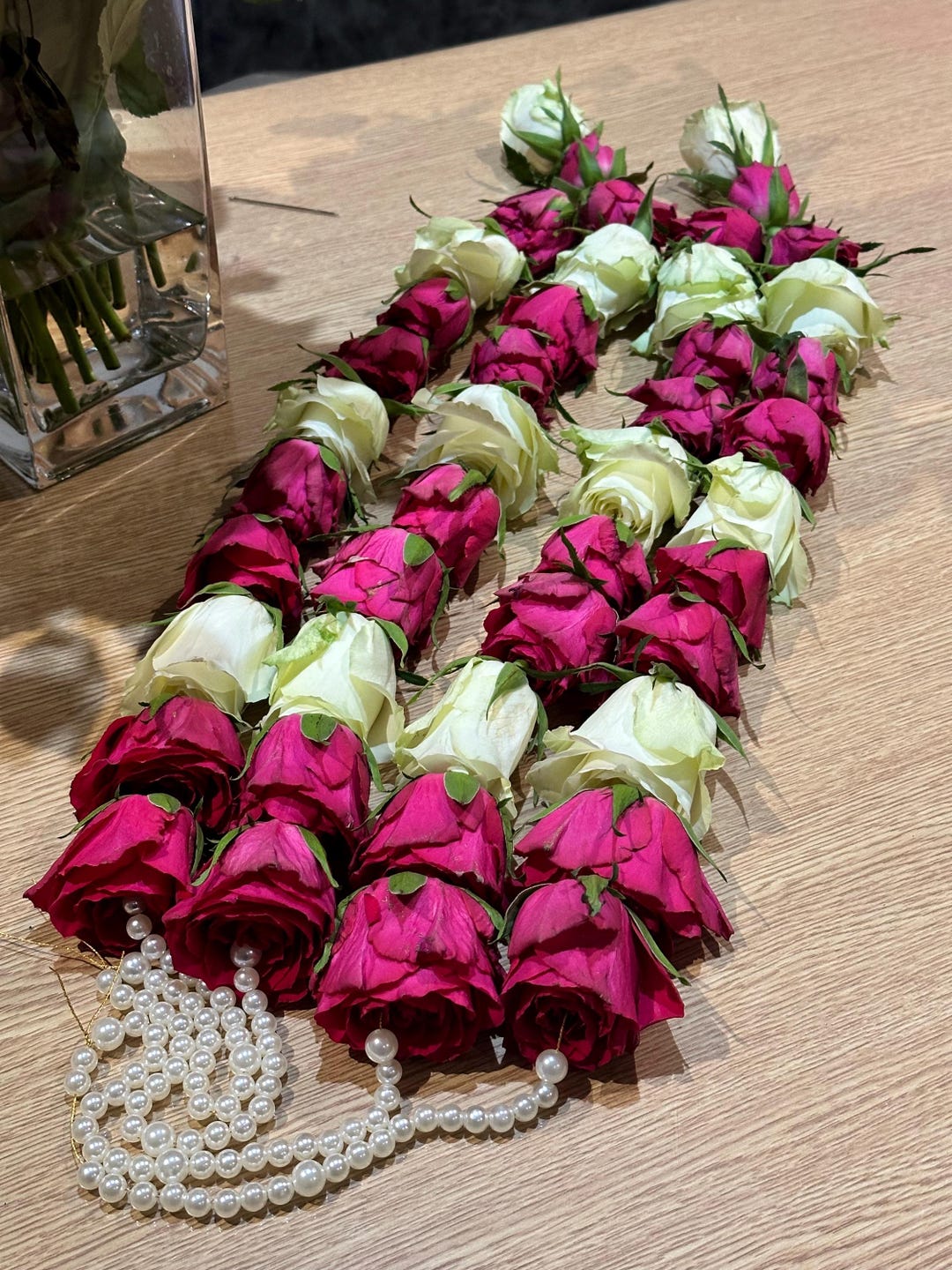 Fresh Rose Garland Mala Haar: Wedding Floral Decoration - Etsy UK