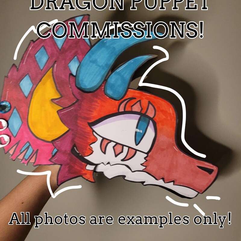 Paper Dragon Puppet Base - Etsy