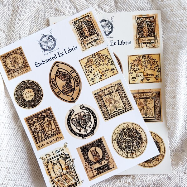 Bookplate Stickers - Etsy
