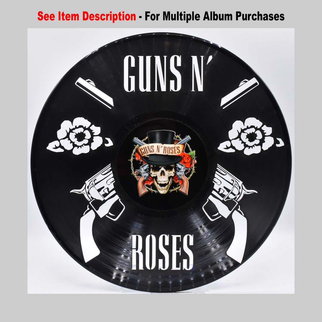 Guns Roses With Roses B169 Custom Laser Cut Vinyl Records - Etsy